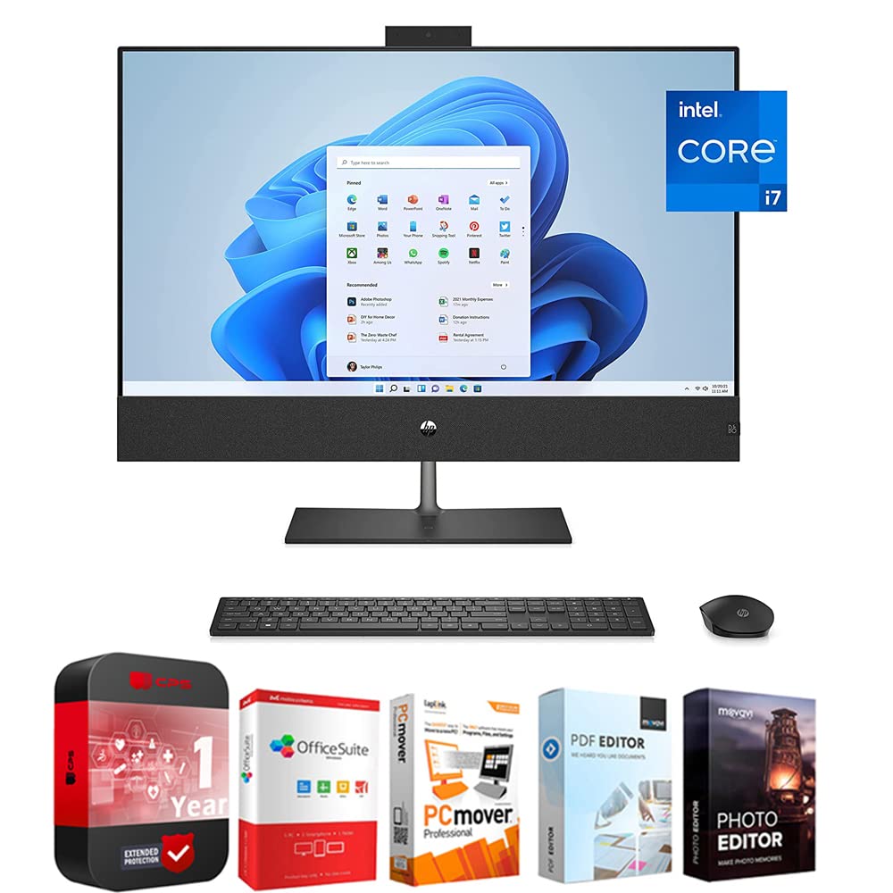 HP Pavilion 32-b0050 All-in-One 32" Desktop, i7-12700T, 16GB/1TB SSD Bundle with Elite Suite 18 Software + 1 Year Protection Warranty
