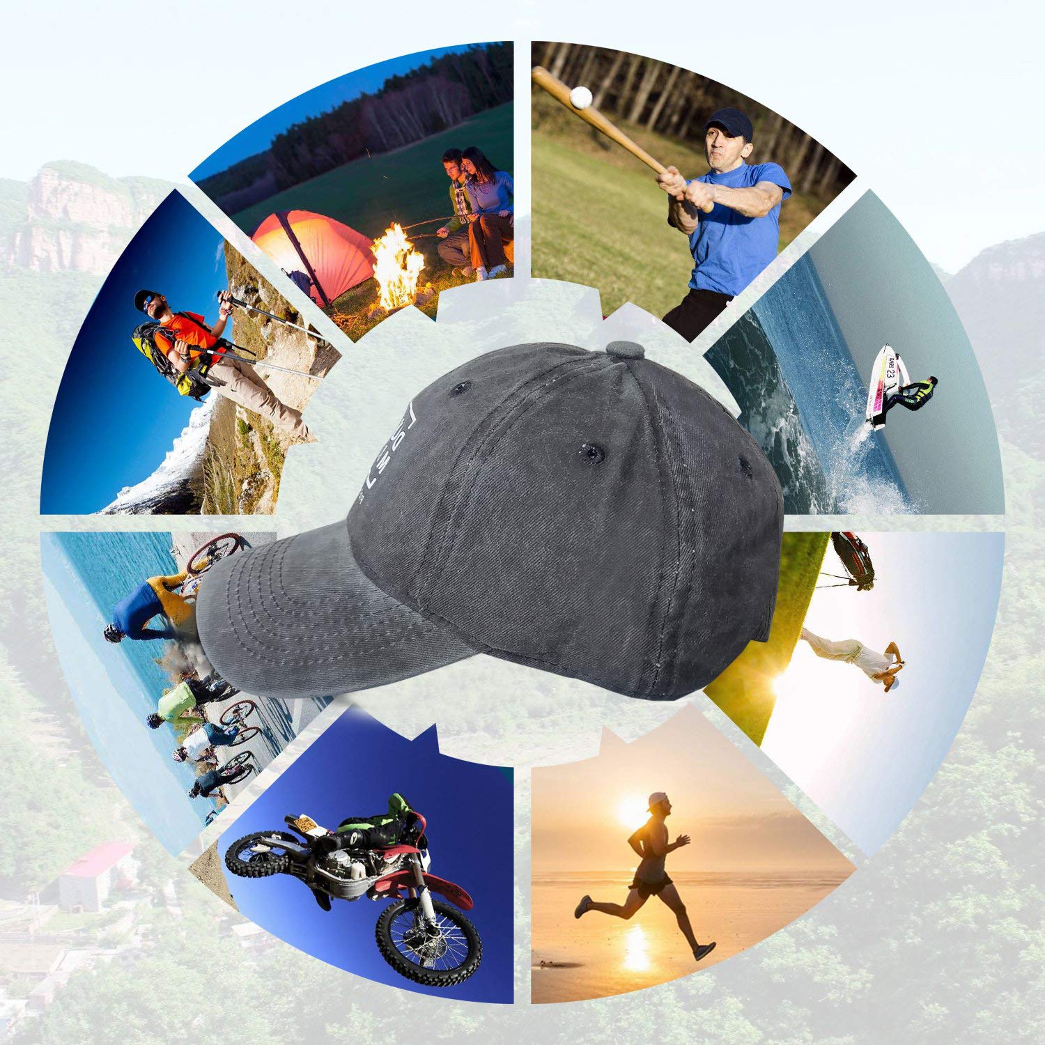 Denim Cap Funny Baseball Dad Cap Classic Adjustable Casual Sports for Men Women Hats