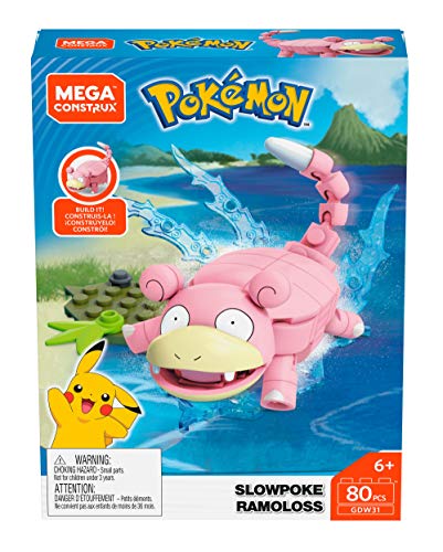 Mega Construx Pokemon Slowpoke Construction Set with Character Figures, Building Toys for Kids (119 Pieces)