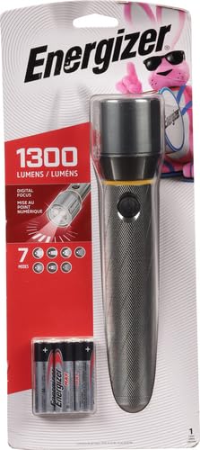 Energizer Vision HD Extra Performance LED Flashlight with Digital Focus, Durable and Bright Flashlight for Hurricane Supplies and Camping Gear, Flash Light with AA Batteries Included, Pack of 1