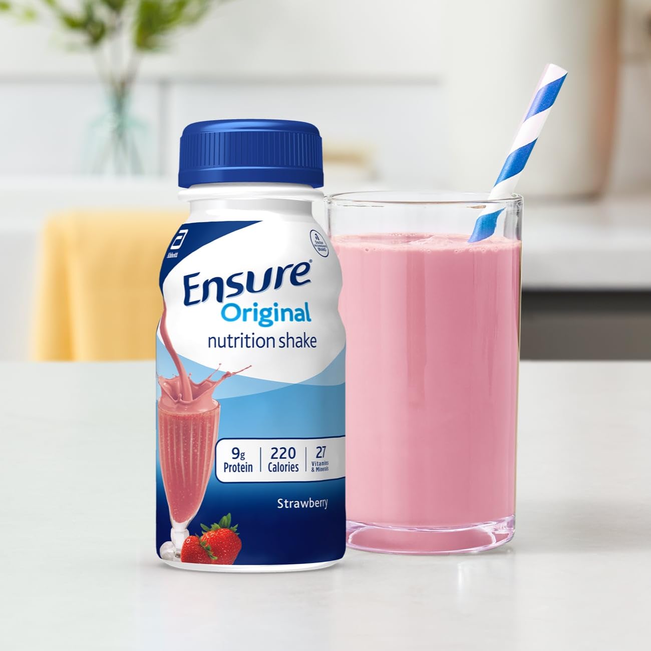 Ensure Original Strawberry Nutrition Shake | Meal Replacement Shake | 16 Pack
