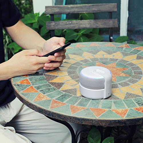 GGMM D3+ Battery Base for Echo Dot 3rd Generation, Portable Echo Dot Battery Base, Larger Capacity 10000, Up to 16 Hours Playtime, White (Not Include Speaker)