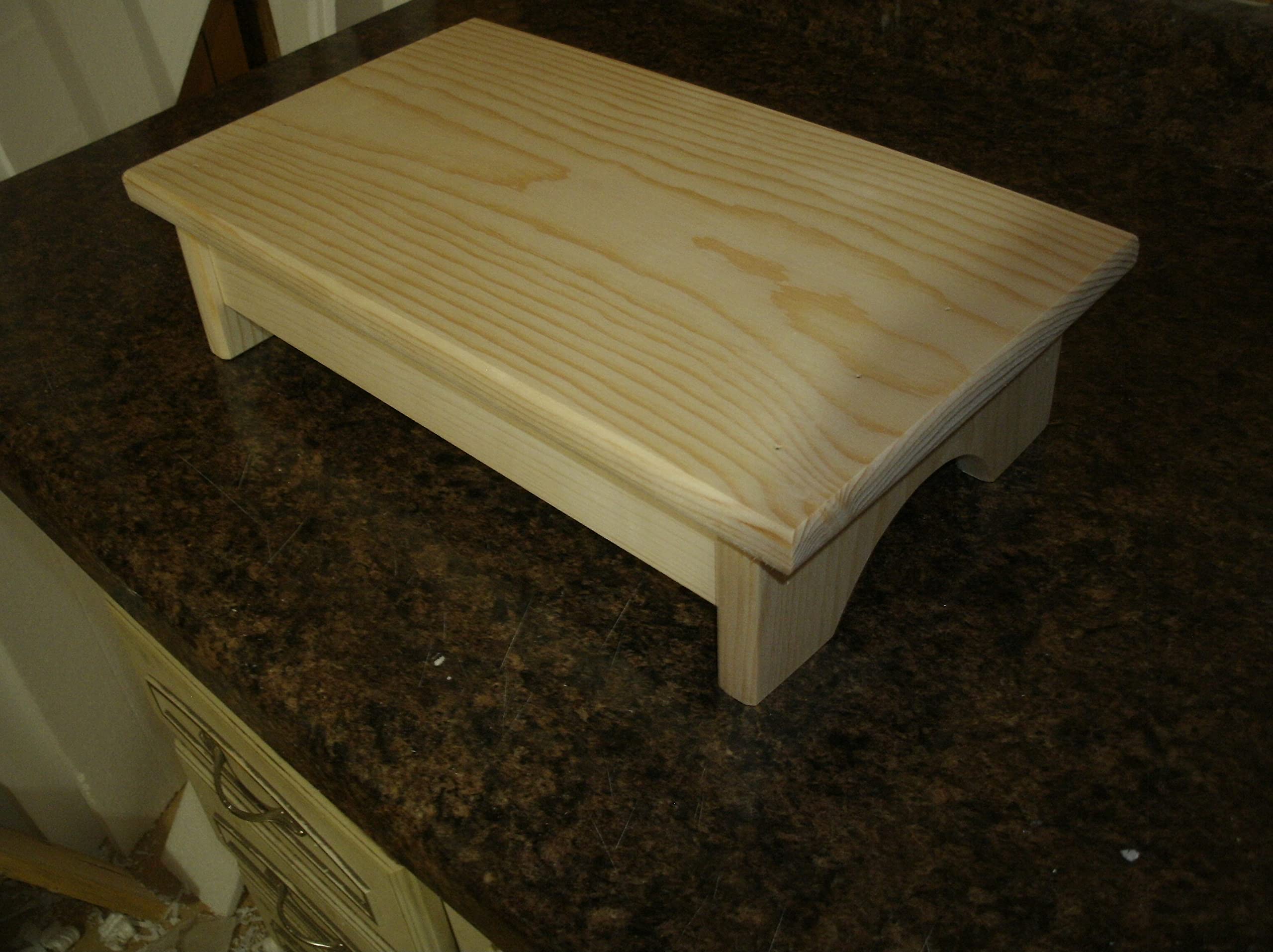 handmade 4" unfinished pine wooden step stool, wooden step stool, step stool, rustic wooden step stool