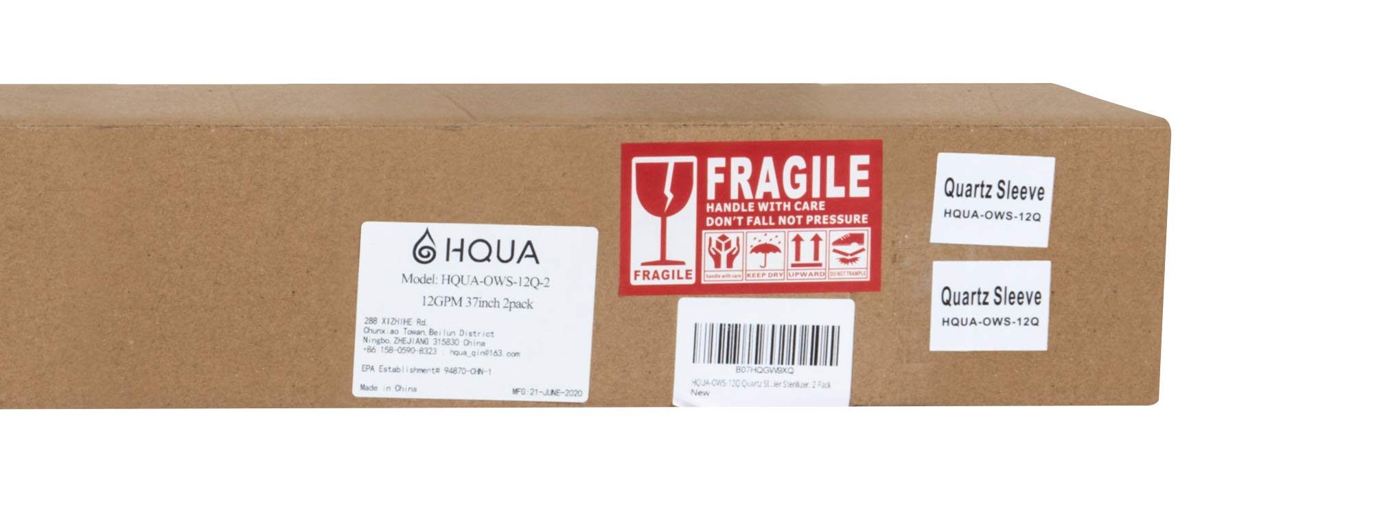 HQUA-OWS-12Q Quartz Sleeve for 12GPM System, 2 Pack
