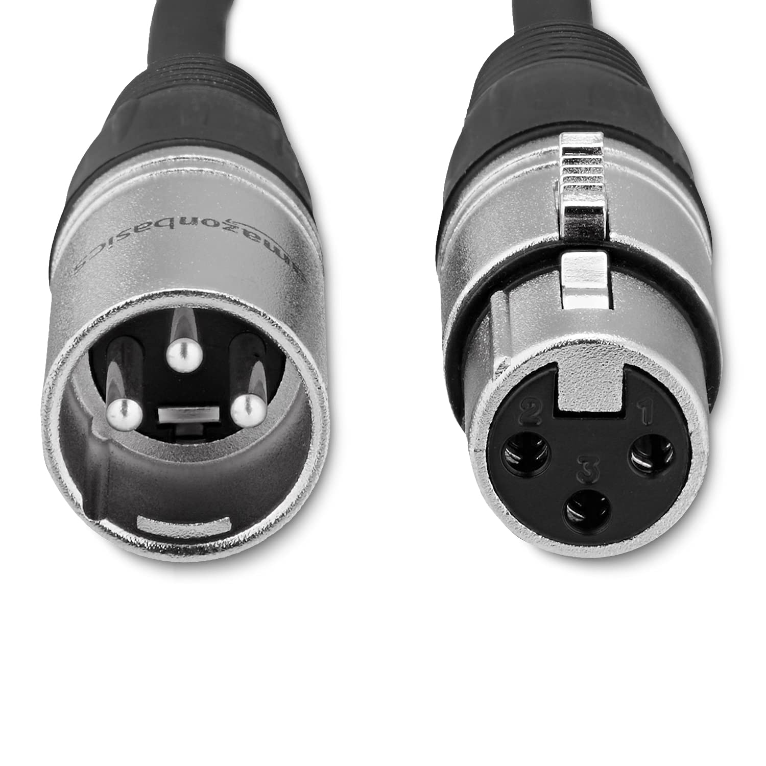 Focusrite Scarlett 2i2 (3rd Gen) USB Audio Interface with Pro Tools | First & Amazon Basics XLR Male to Female Microphone Cable - 10 Feet, Black
