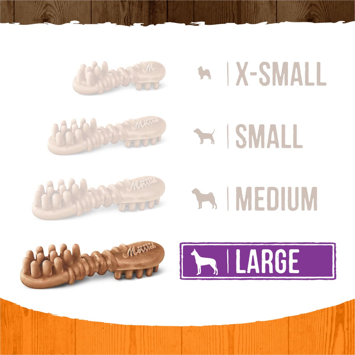 Merrick Fresh Kisses Natural Dental Chews, Treats Infused with Pumpkin and Cinnamon for Large Dogs Over 50 Lbs - 2.2 lb. Box