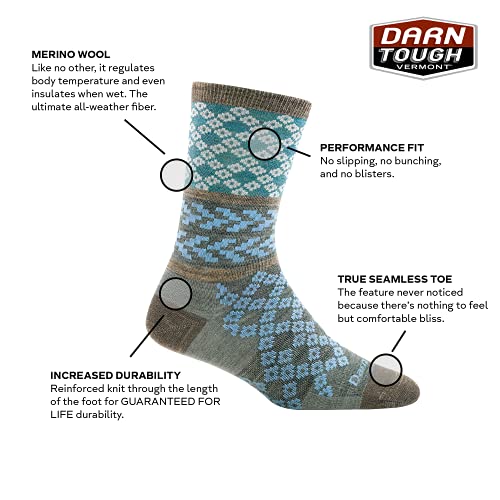 Darn Tough Greta Crew Light, Aqua - S