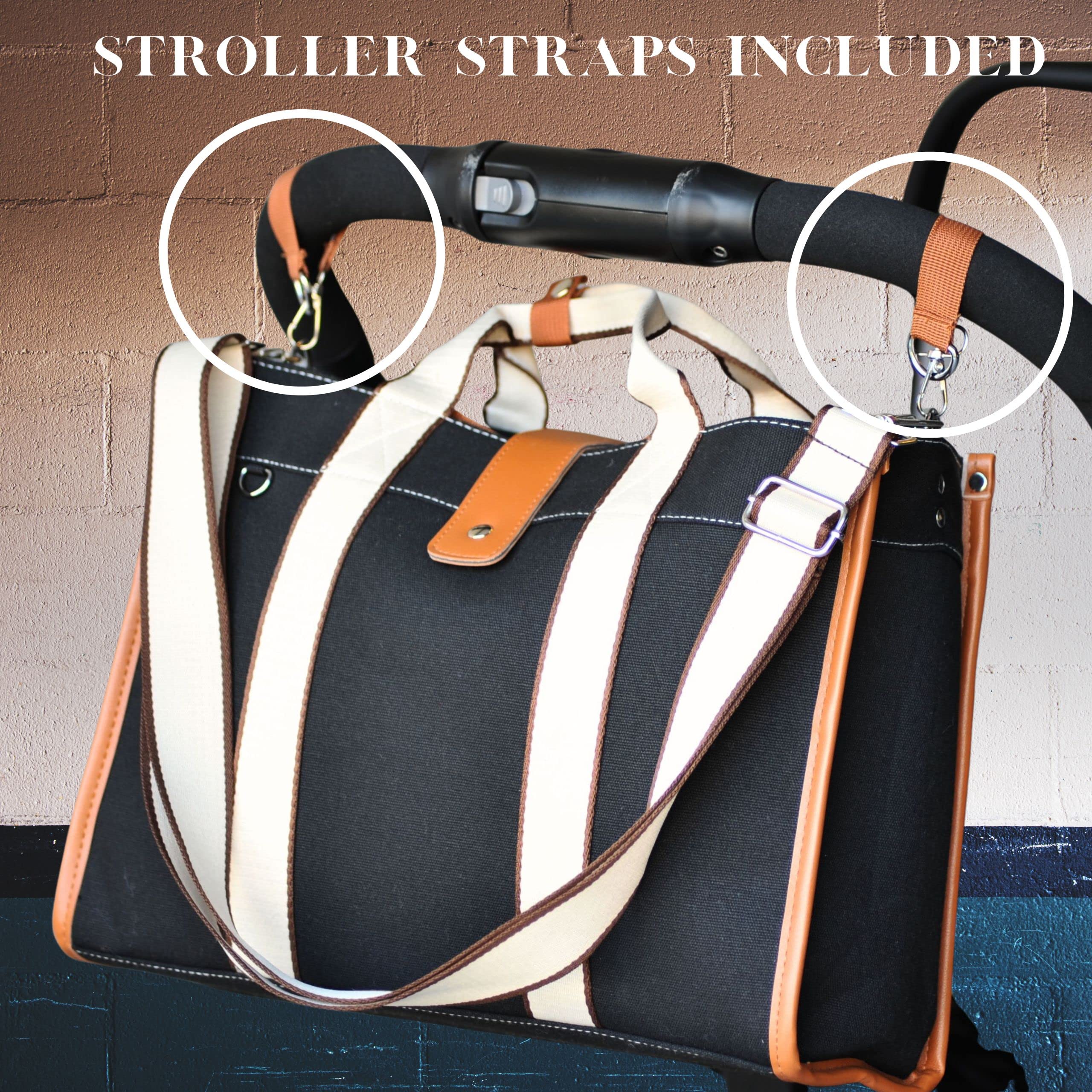 Diaper Tote Bag Messenger Style (Black)