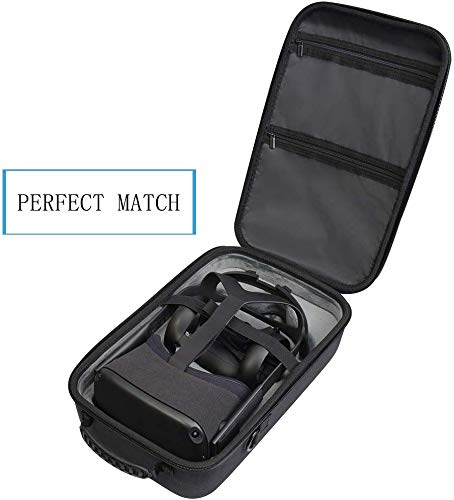 DEWVIE Hard Travel Case for Oculus Quest VR Gaming Headset and Controllers Accessories Waterproof Shockproof Carring case