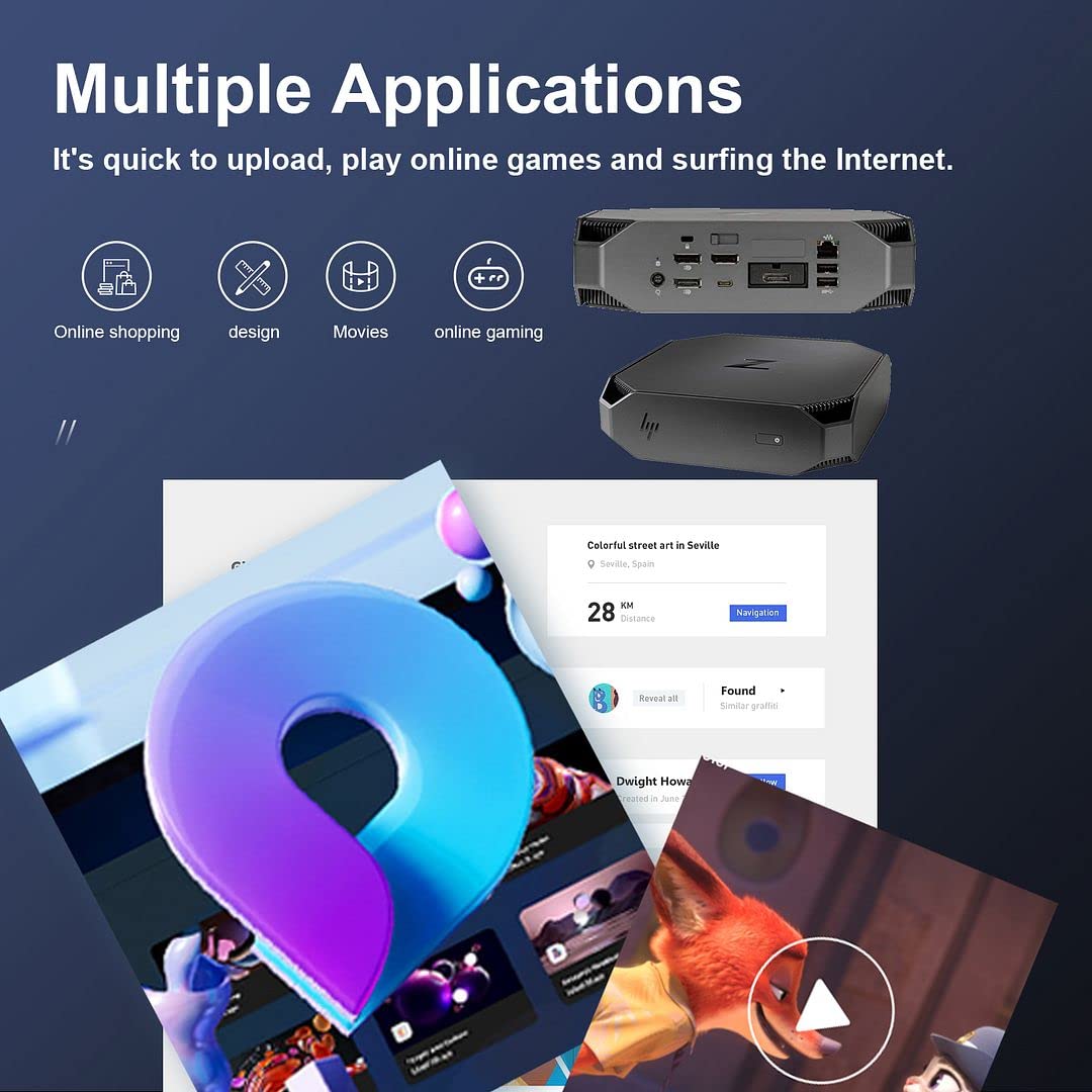 HP Z2 Mini G4 Workstation Desktop Micro PC,Core i9 Intel 9th Win 11 Tiny Computer ,32GB DDR4 Ram,2TB NVMe M.2 SSD + 1TB HDD,Built in Wifi,BT,DP,Wireless K&M,TJJ Mouse Pad (Renewed)