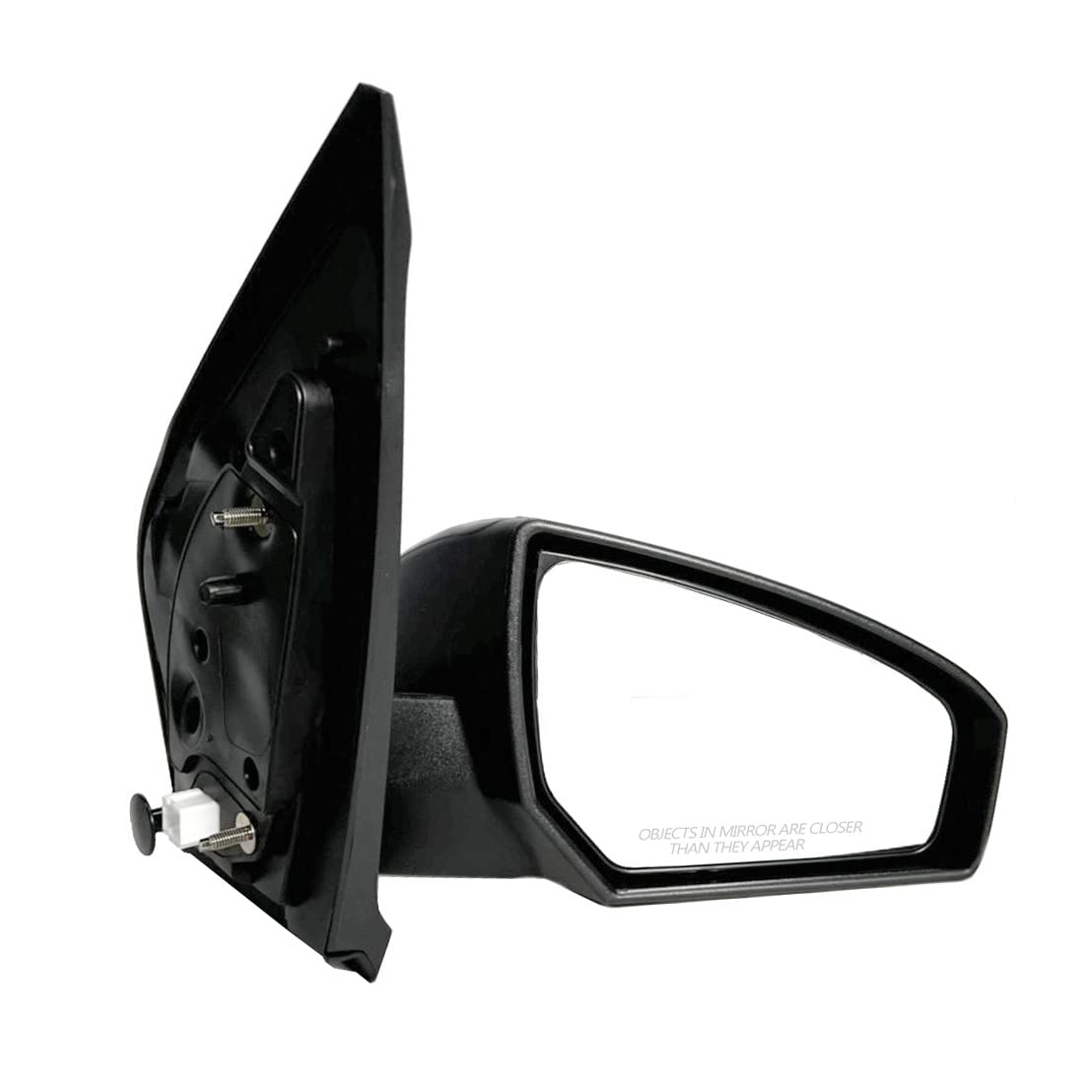Dependable Direct Passenger Side Mirror for Nissan Sentra (2007 2008 2009 2010 2011 2012) Power Operation Unpainted Non-Heated Non-Folding Right Outside Rear View Replacement Door Mirror - NI1321167