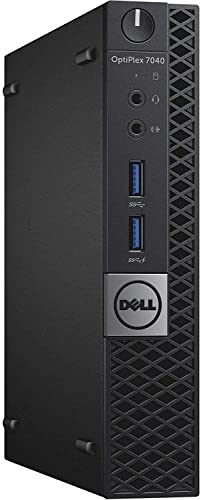 Dell Optiplex 7040 Micro Desktop Computer PC, Intel Quad Core i5, 16GB RAM, 512 GB SSD, Windows 10 Pro, New Periphio Webcam, Periphio Wireless Keyboard & Mouse (Renewed)