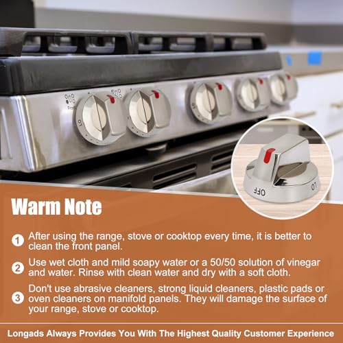 DG64-00473A Top Burner Control Dial Knob Range Oven replacement Compatible with Samsung Range Oven Gas Stove Knob NX58F5700WS NX58H5600SS NX58H5650WS NX58J7750SS NX58M6850SS (5pcs)