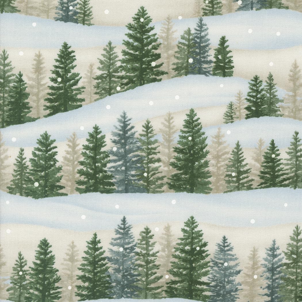Moda Woodland Winter Tree Line 56091-11 Snowy White Fabric by The Yard