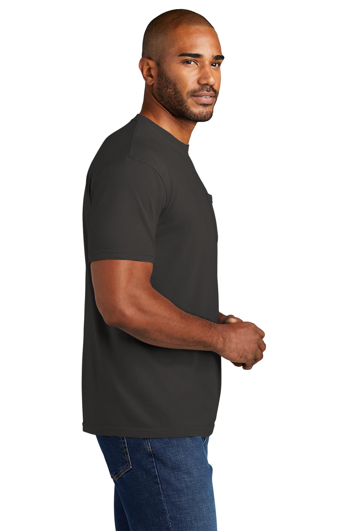 Comfort Colors Men's Adult Short Sleeve Pocket Tee, Style 6030 (X-Large, Pepper)