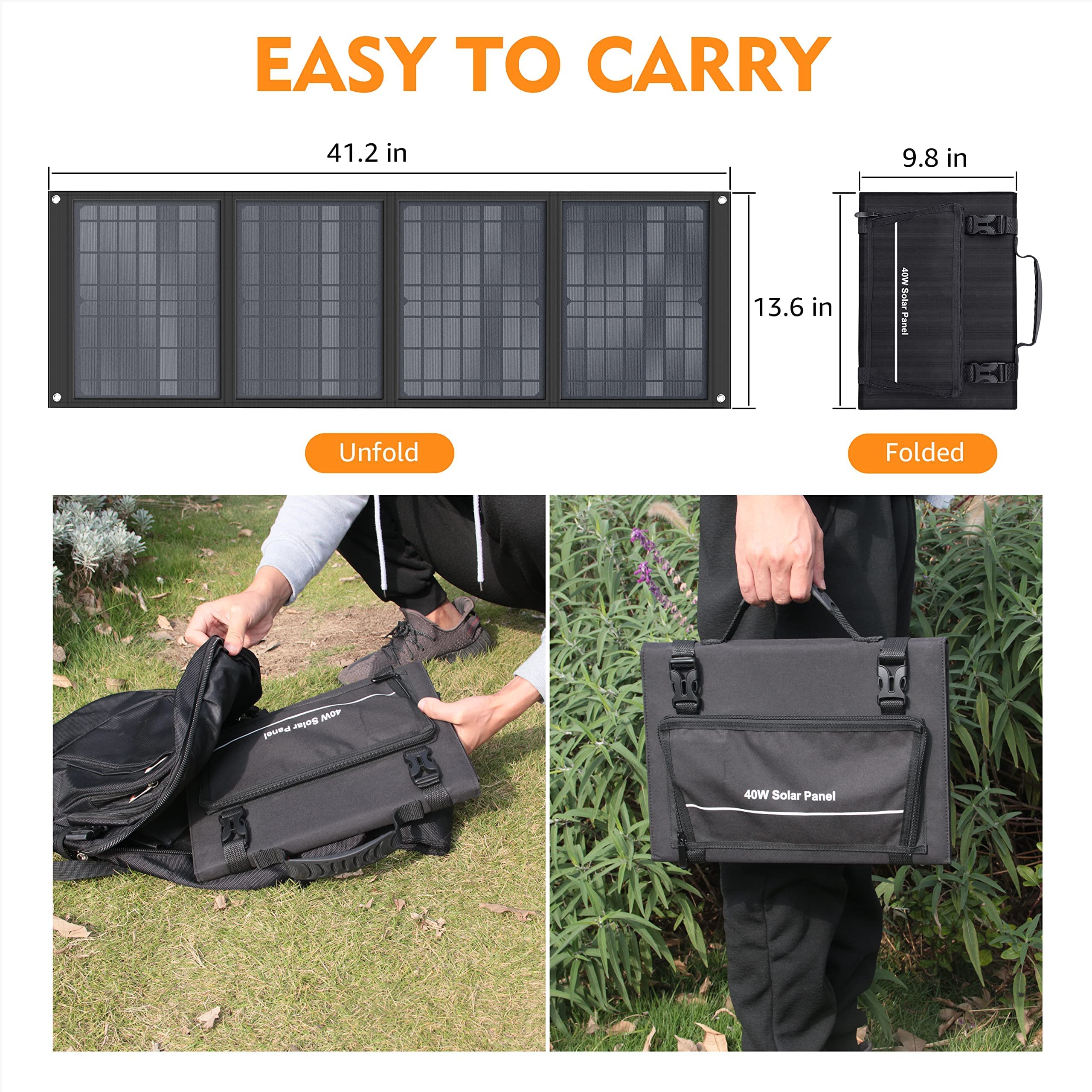 Enginstar Portable Power Station 120Wh, 100W Solar Generator, 40W Solar Panel, Carrying Case Storage Box for Power Station,Portable Backup Lithium Battery Pack Bank Picnic Camping Wild Fishing Hunting