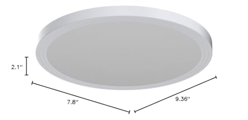 DEALGADGETS Flush Mount Ceiling Light Fixtures,24W Flat led Light for Ceiling,6000K 2200LM Ultra Thin Round White Lamp for Bedroom Kitchen,Bathroom,Garage,Living Room, Dining Room