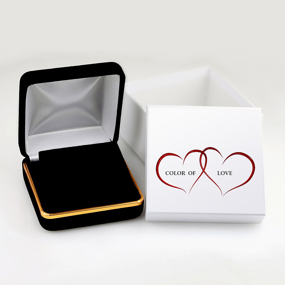 DGOLD COLOR OF LOVE COLLECTION Sterling Silver & 10KT Two Tone White Round Diamond Fashion Ring (0.08 CTTW)