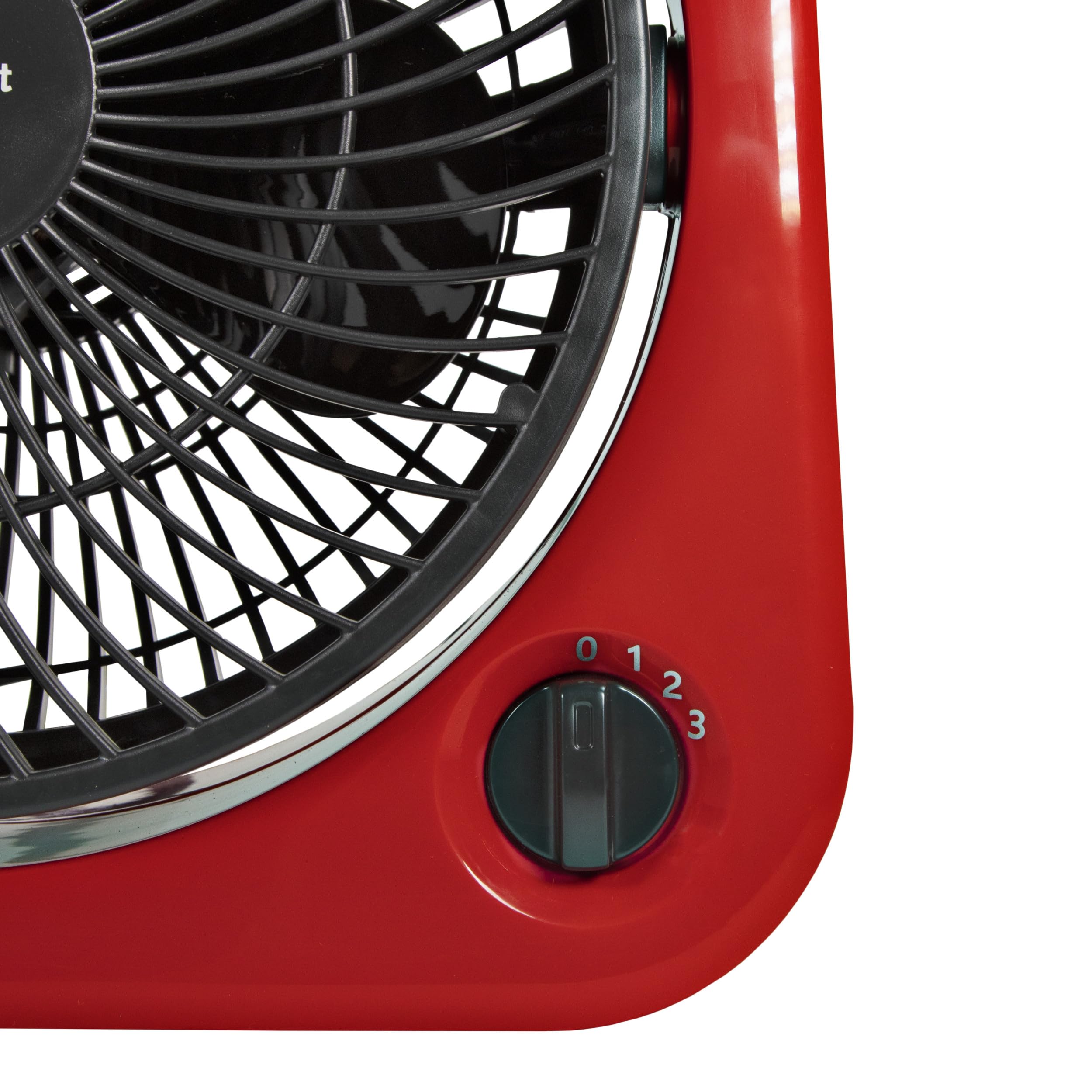 Comfort Zone 10" 3-Speed Turbo Table/Desk Fan with 180-Degree Adjustable Head, Adjustable Tilt, Ideal for Home, Bedroom & Office, CZ111RD