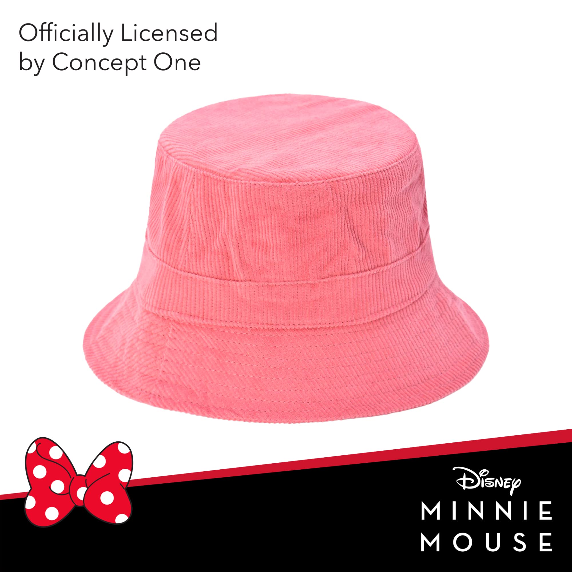 Concept One Womens Pink Corduroy - M/L Bucket Hat, Pink Corduroy, One Size US
