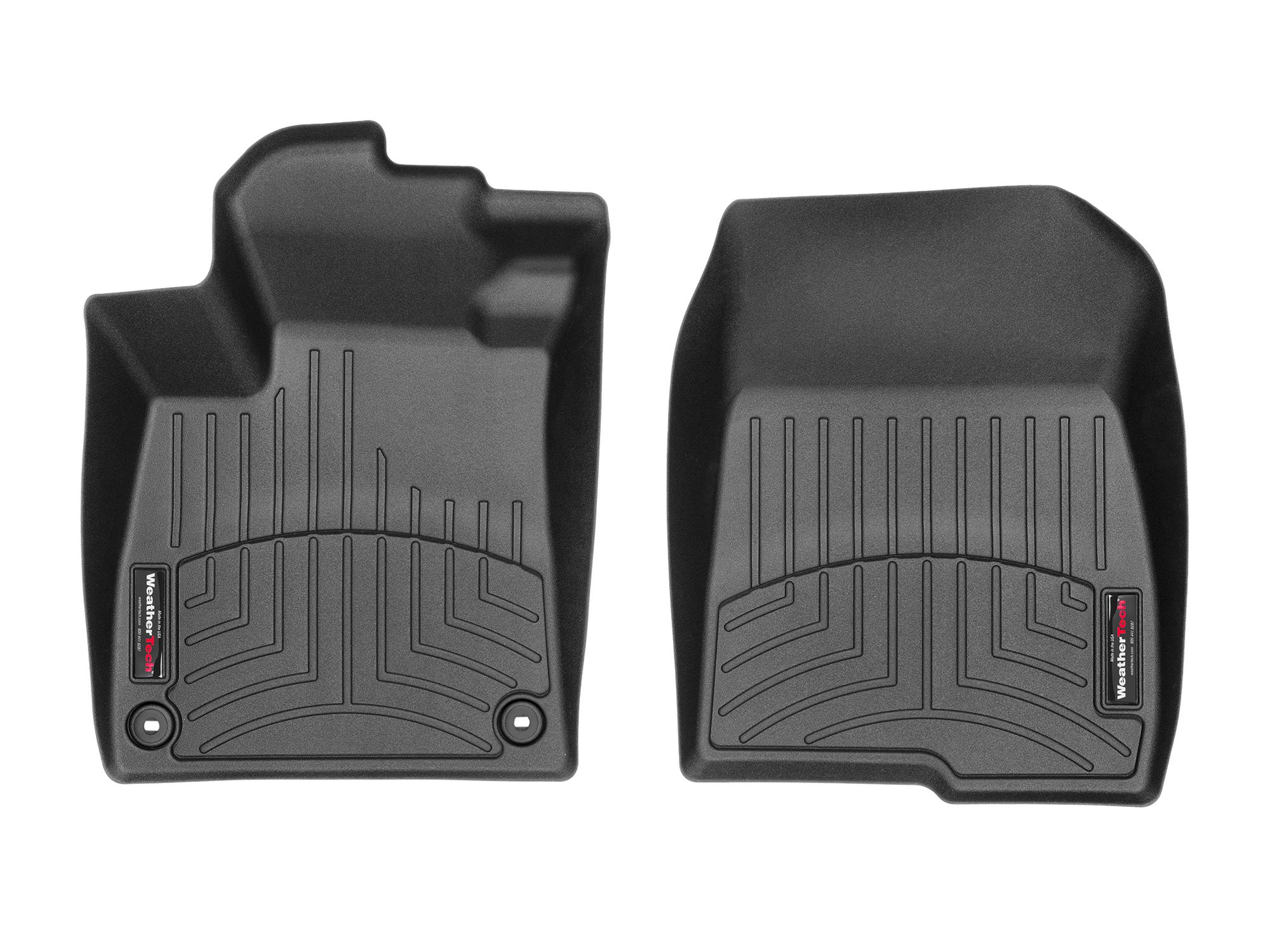 WeatherTech Custom Fit FloorLiners for Honda Accord, Accord Hybrid - 1st Row (4412641), Black