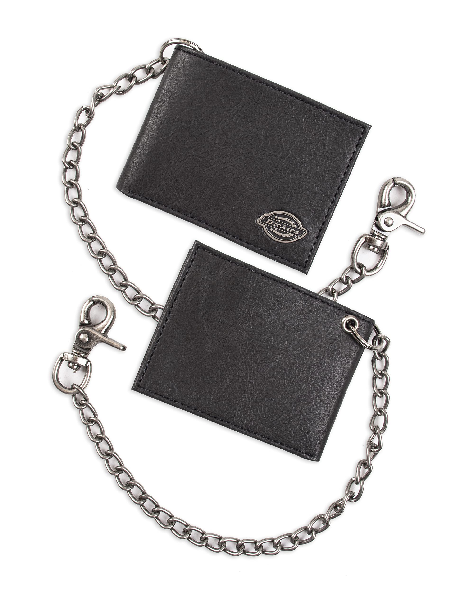 Dickies Men's Bifold Wallet-High Security with ID Window and Credit Card Pockets, Classic Black, One Size