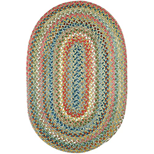 Rhody Rug Charisma Indoor/Outdoor Braided Area Rug Bronze 4' x 6' Oval Synthetic, Nylon, Polypropylene 4' x 6' Outdoor, Indoor Green Oval