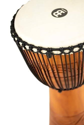 Meinl Percussion ADJ2-XL+BAG African Style Rope Tuned 13-Inch Wood Djembe with Bag, Brown