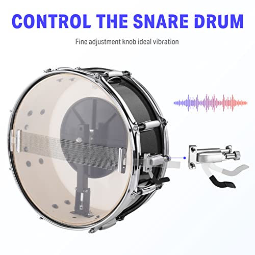 Donner Drum Set Adult 5-Piece with Practice Mute Pad, 22 inch Full-Size Acoustic Drum Kit Transparent Acrylic high-end, Red-DDS-1000p
