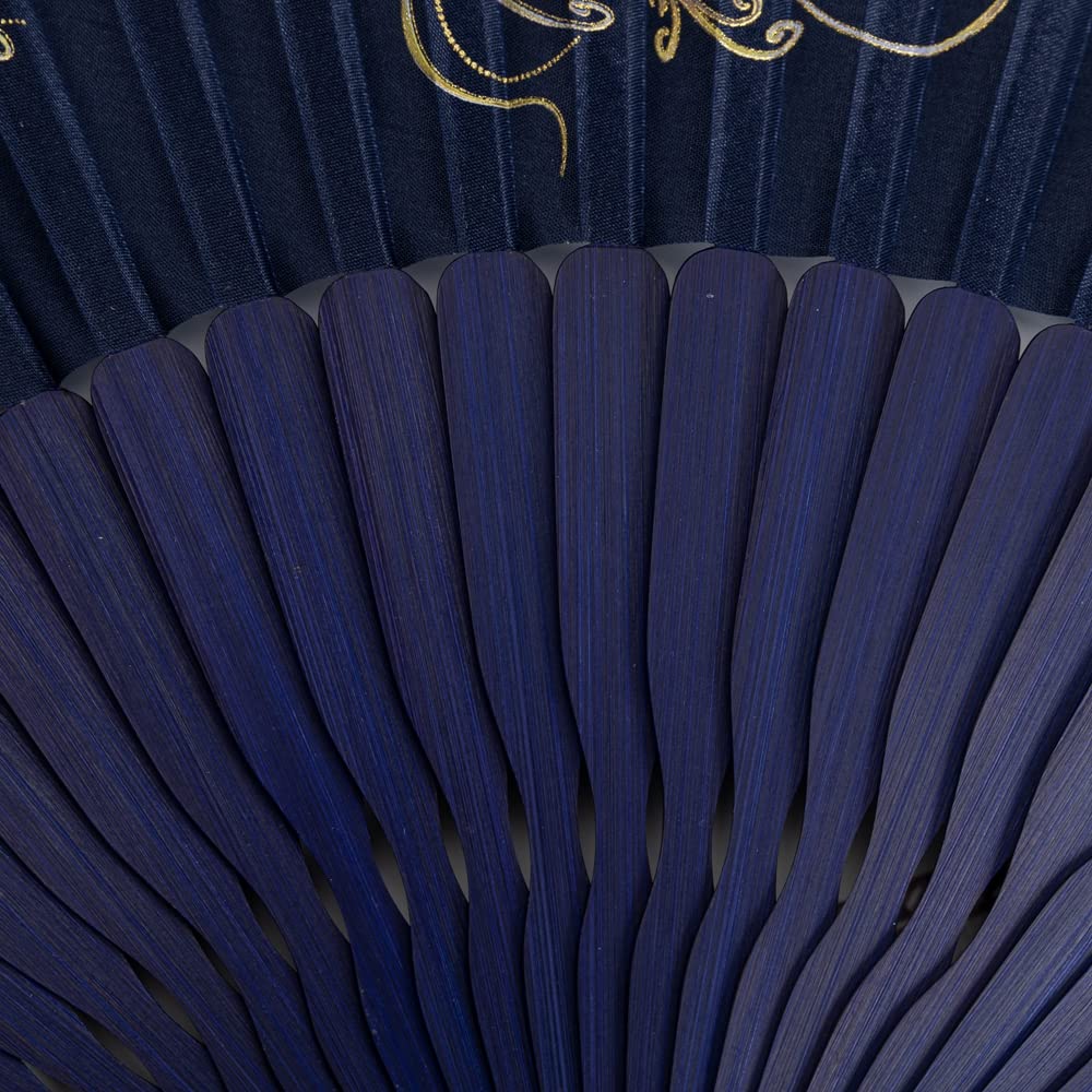 Folding Fan Chinese Wind 7 Inch Folding Fan Classical Retro Wind Peacock Feather Men and Women Cheongsam Portable Dance Fan (Color : LK0003A02)