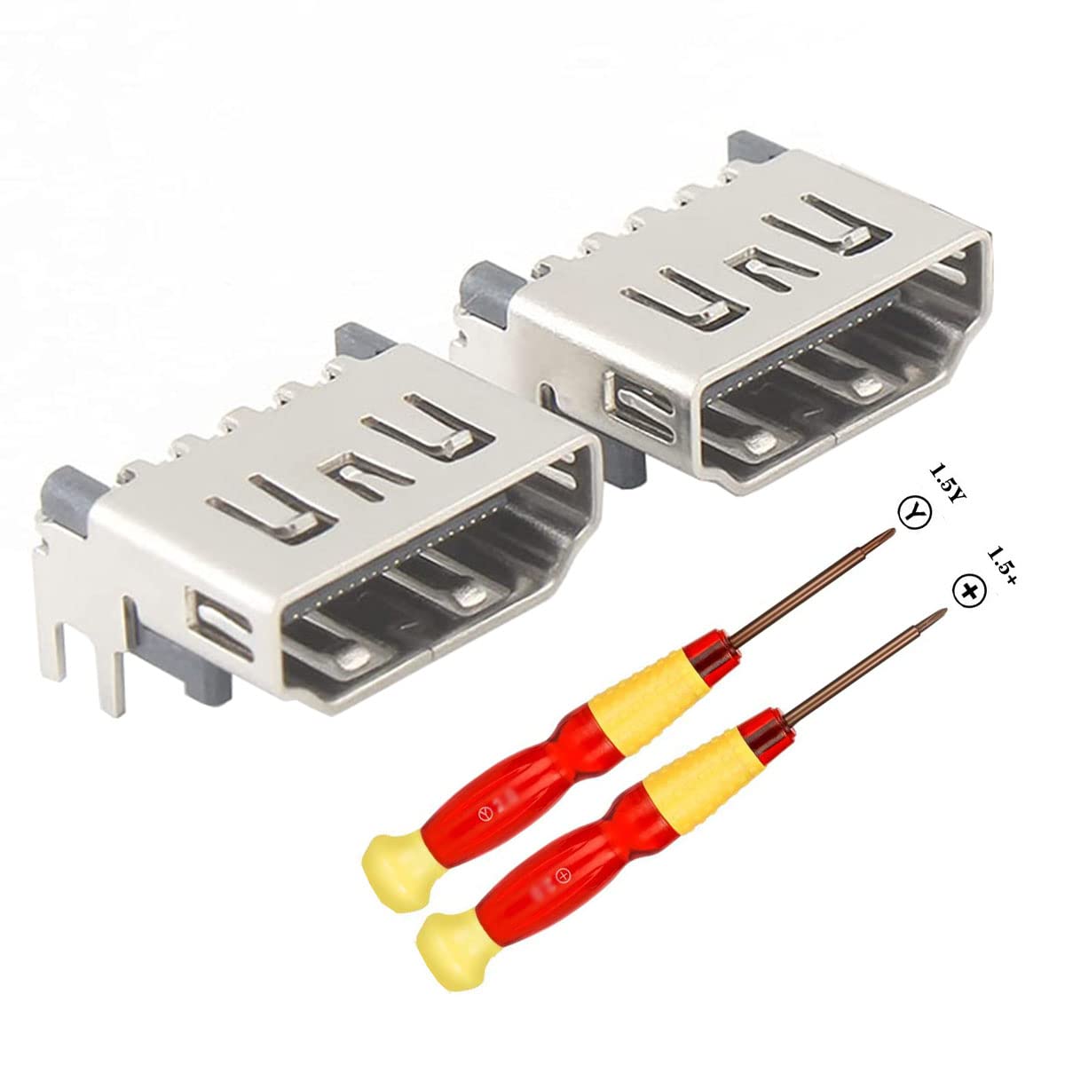HQB-STAR 2PCS HDMI Port Display Socket Jack Connector Replacement for Sony Playstation 5 PS5 Hdmi PS5 TV Monitor Output port+Tools