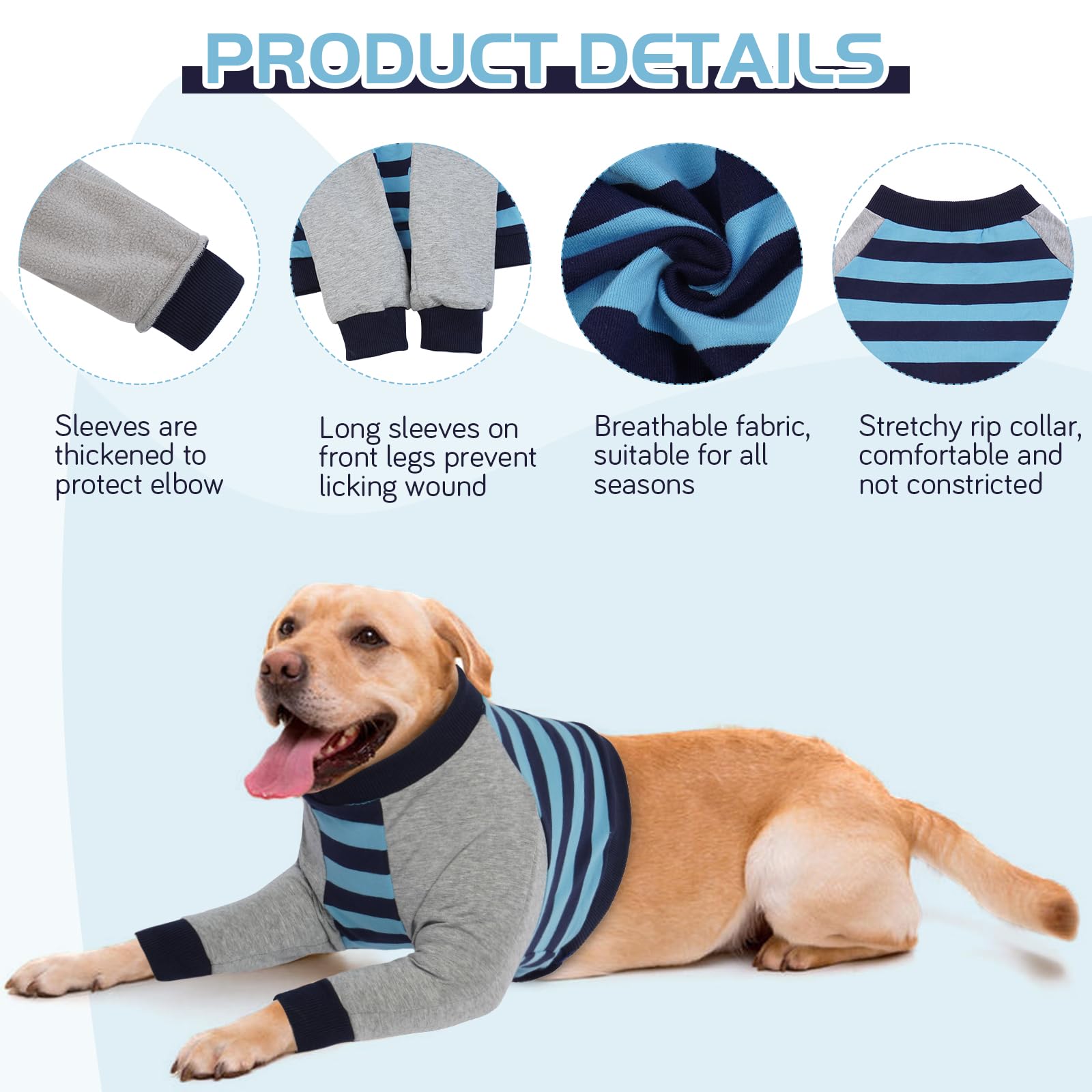 IDOMIK Dog Recovery Suit Female Male for Front Legs