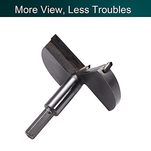 Hegebeck Forstner Drill Bit, 3.3" Wood Drilling Hole Saw Drill Bit, Carbide Tipped Drilling Cutter with 2/5inch Hex Handle, for Wood Plastic Plywood
