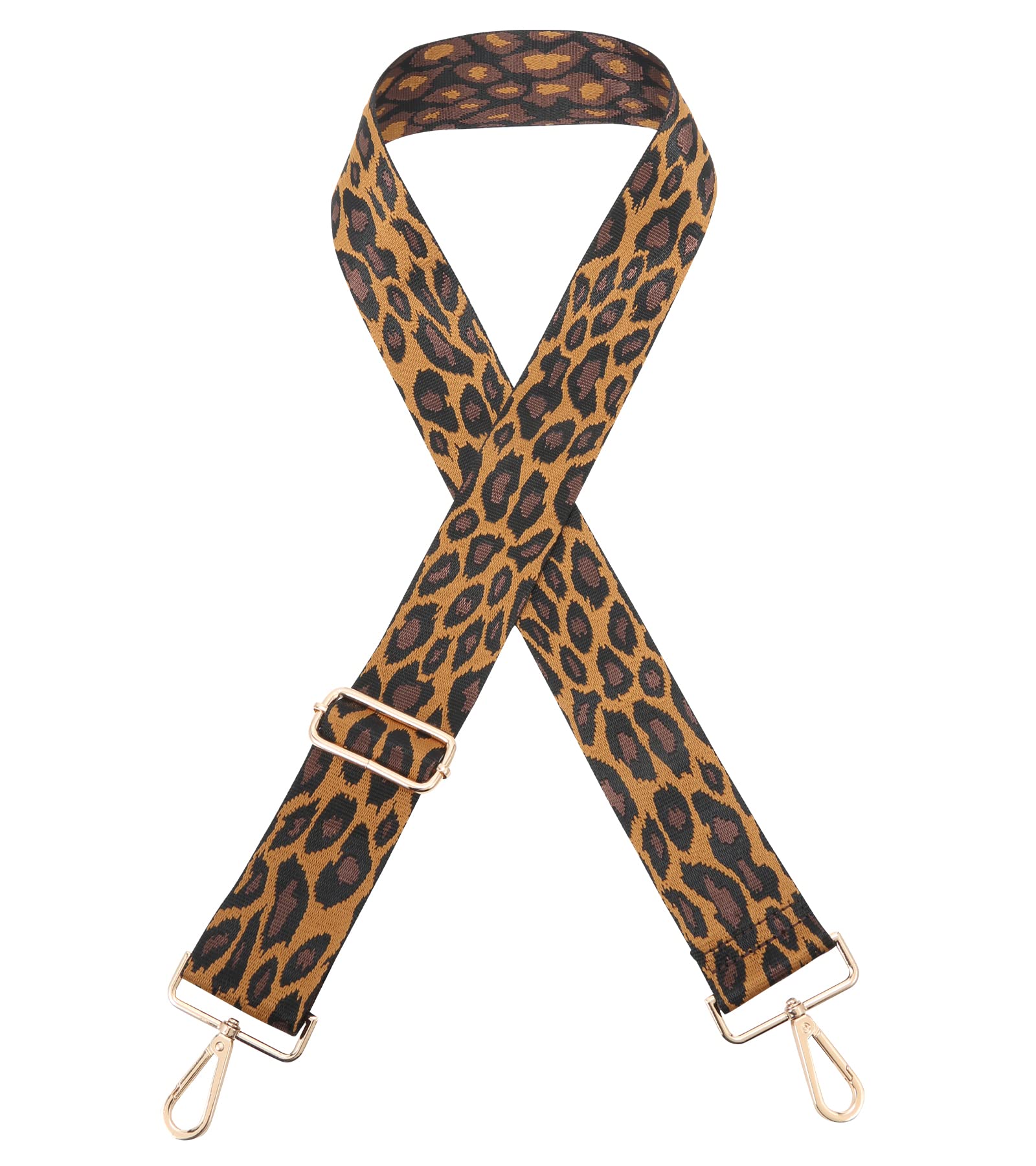 GINJKGO Purse Strap Replacement Crossbody - Replacement Crossbody Bag Strap for Bags, Guitar Straps for Handbags Leopard Pattern 2 inches