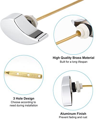 Hibbent Flush Tank Lever Compatible with TOTOTHU004-CP Trip Lvr for St701Cst854884, Toilet Trip Lever in Polished Chrome