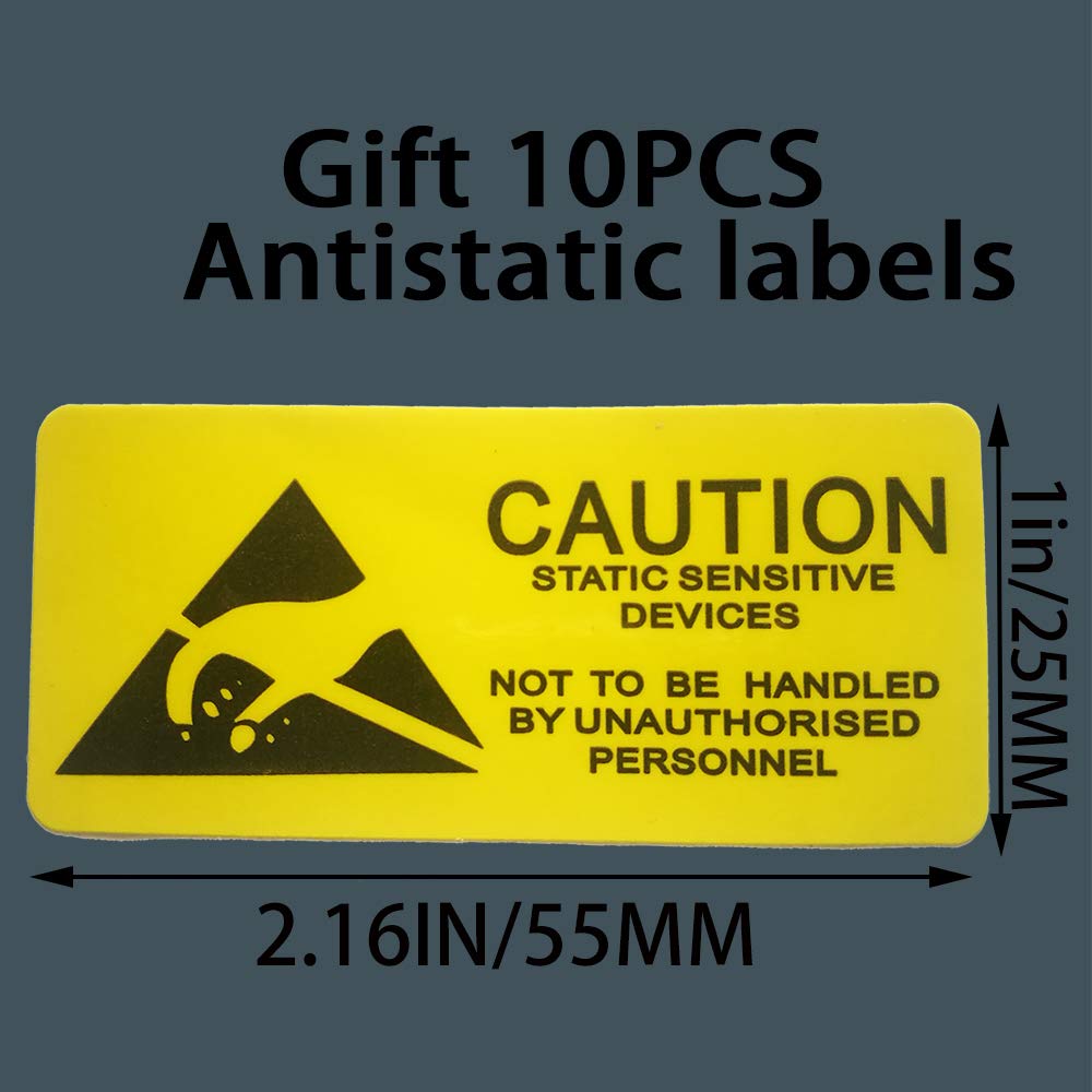 Daarcin CPU Protective Thicken Plastic Clamshell Case Trays Suitable for Intel 775/1155/1151/1150/1156 with 10pcs Antistatic Bags and Labels (10pcs Intel CPU Case)