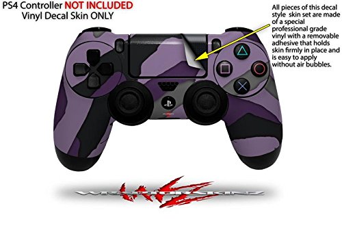 WraptorSkinz Skin Compatible with Sony PS4 Dualshock Controller PlayStation 4 Original Slim and Pro Camouflage Purple (Controller NOT Included)