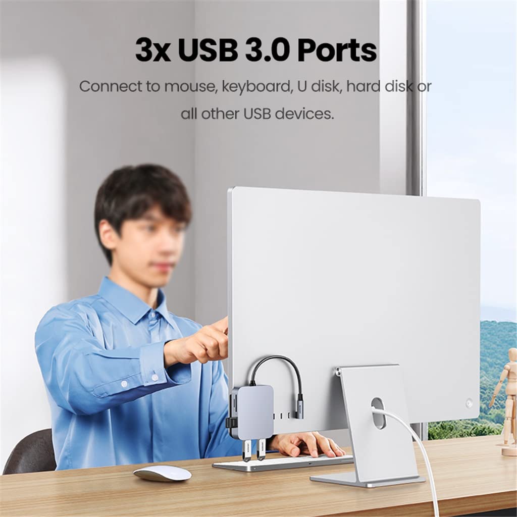 Hubs 5 in 1 Type UGREEN USB C HUB to USB 3.0 5Gbps TF/SD Card 104MB/s Accessories Magnetic USB Hubs