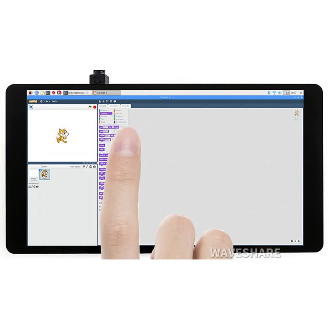 iiunius Waveshare 5.5inch HDMI AMOLED Display for Raspberry Pi 4B+ 4B 3B+ 3B 2B Zero Zero W WH Jetson Nano PC 1080×1920 Capacitive Touch 170° Wide Anlge
