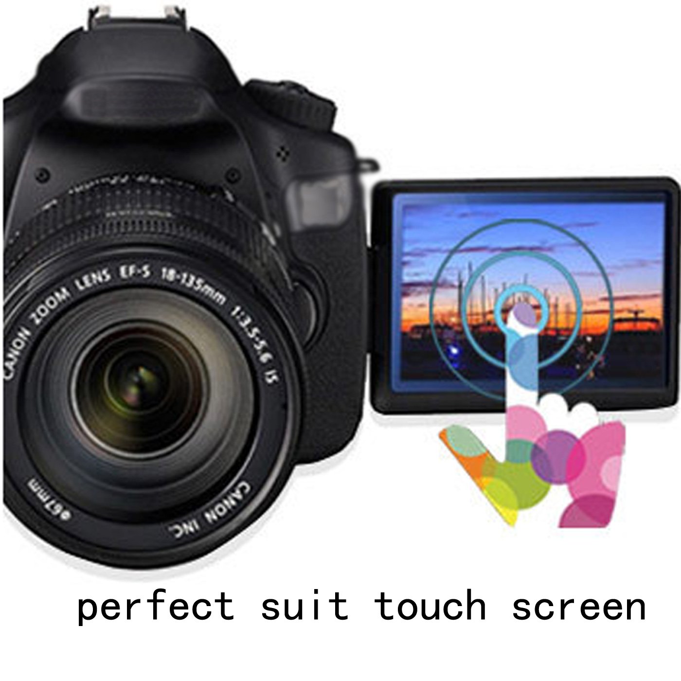 debous Screen Protector for Olympus OM-D E-M10 Mrak ii iii iv E-M1 Mark ii E-M5 Mark II III E-PL8 E-PL7 E-PL9, Anti-finger Tempered Glass Hard Protective Film (3pack)