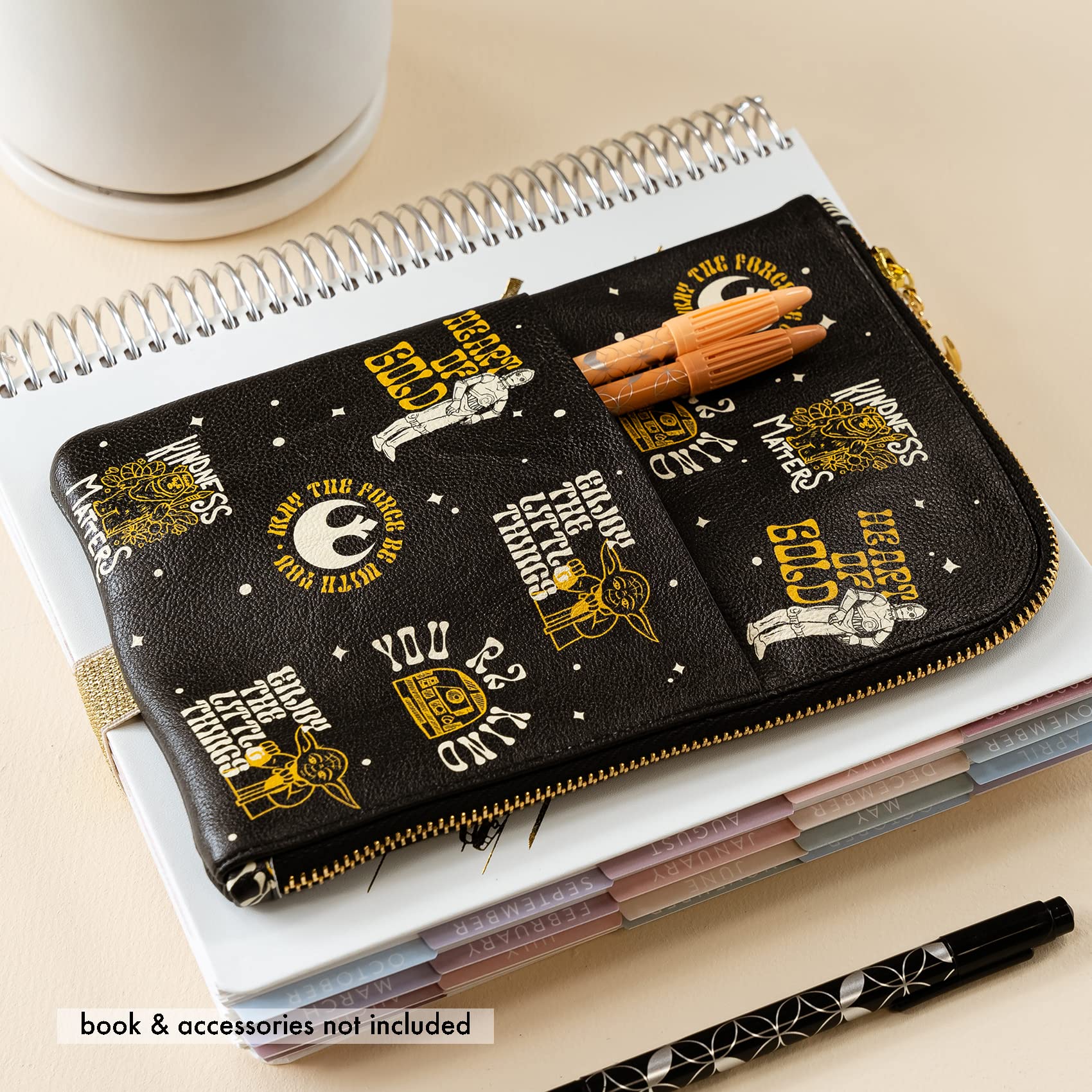 Erin Condren Ultimate Vegan Leather Planny Pack - Star Wars Alliance Design. Planner Accessory Pouch with Pockets, Extended Zipper, and Elastic Band to Secure Around Planner or Notebook