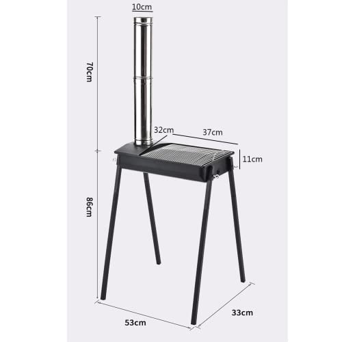 DADHI BBQ Grill Household Charcoal Grill Tool with Offset Smoker Removable Legs,for Patio Backyard Picnic Camping