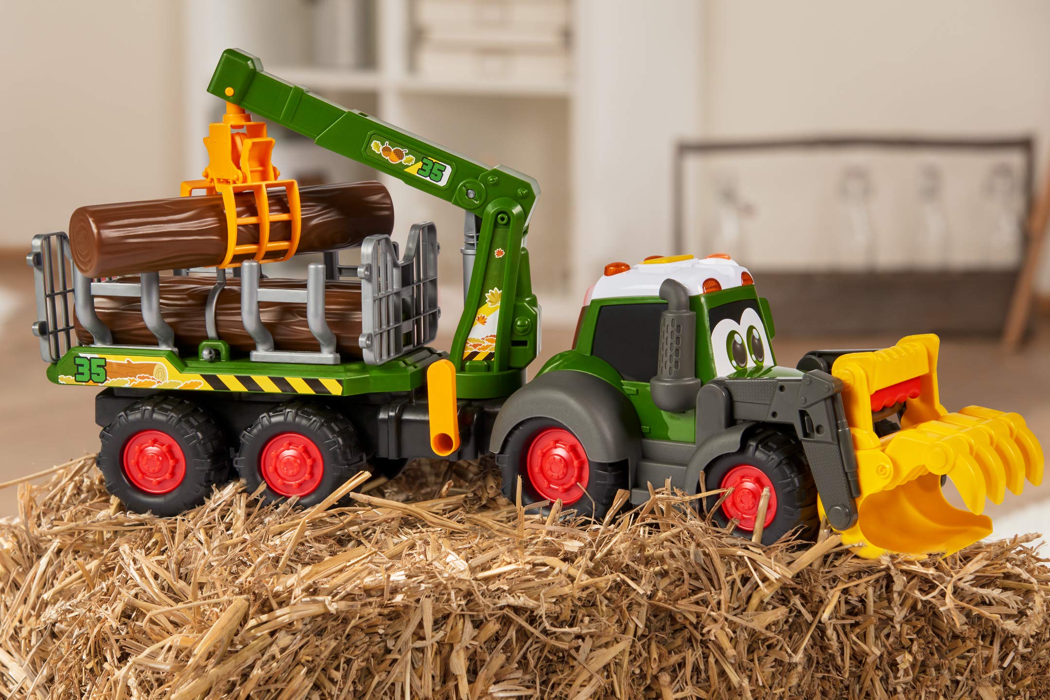 DICKIE TOYS - Happy Fendt 25 Inch Forester Truck and Trailer, Green