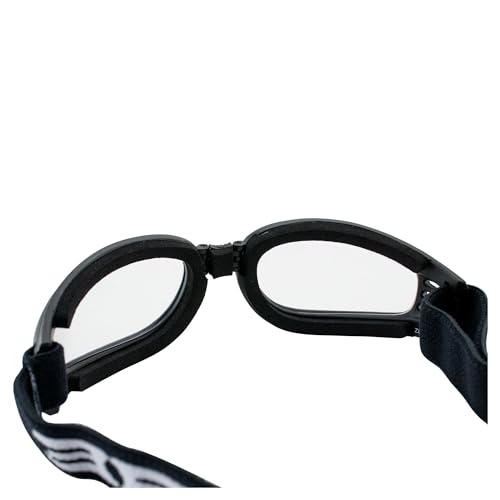 Epoch Eyewear Folding Padded Motorcycle Goggle with Clear Lens