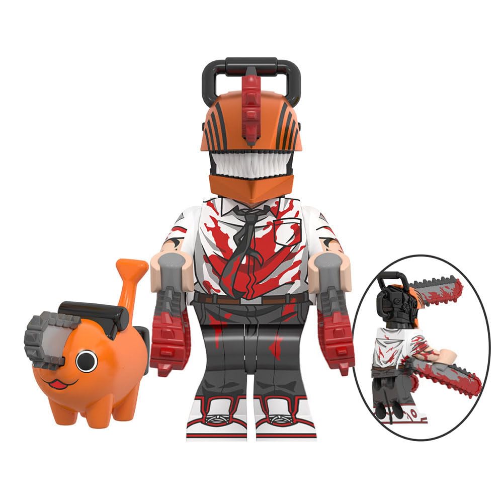 FEEGAR 10PCS Anime Character Action Figures Chainsaw Sets Man Small Figures Denji Mini Toys, 1.77 inch (Pack of 2)