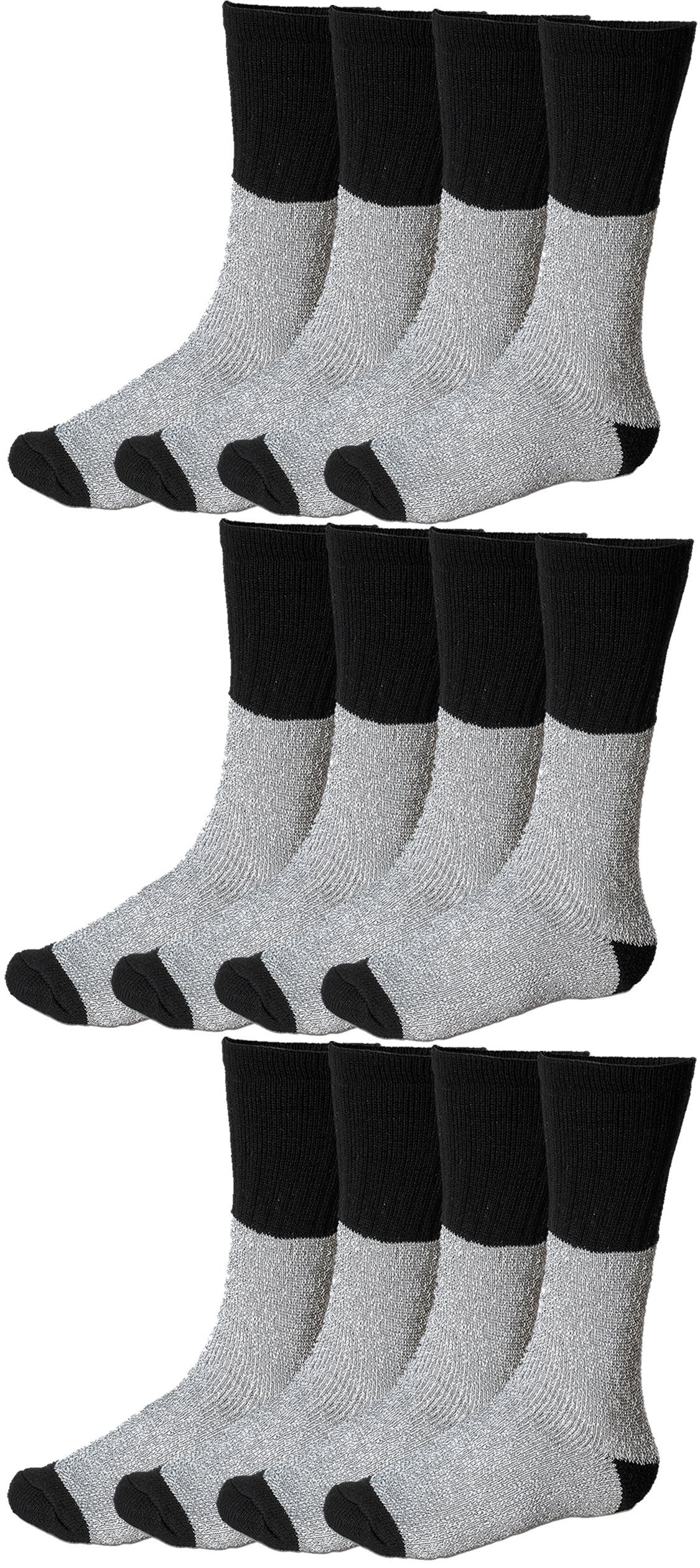 Debra Weitzner 12 Pair Thermal Winter Socks for Men and Women Extreme Cold Weather Insulated Heated Warm Socks for Camping Hunting Skiing etc