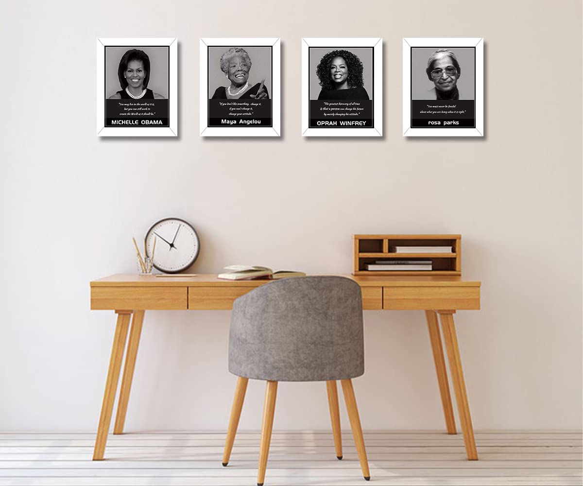 Feminism Black history, Motivational language, Wall Art Prints classroom Studio Office Decor,set of 4, 8 X10 ins UNFRAMED12