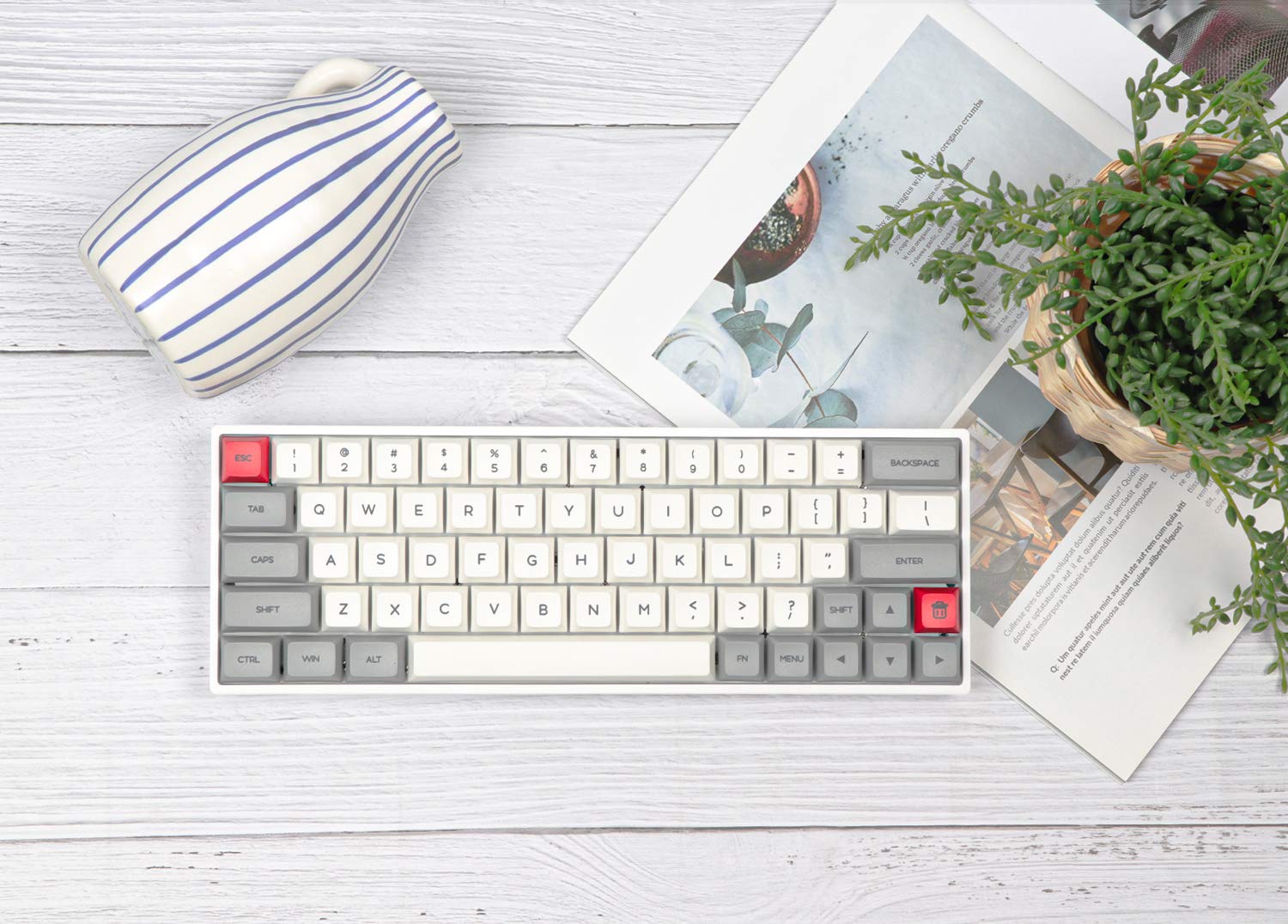 EPOMAKER SKYLOONG SK64 64 Keys Wired Hot Swappable Mechanical Keyboard with RGB Backlit, PBT Keycaps, Arrow Keys for Win/Mac/Gaming
