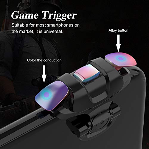 Mikikit 1pair Gamepad Phone Aim Mobile of for Portable Out/Handle Conter Practical Travel Pad Fornite/Home Black Aid Shooter Sturdy Game Premium Survival Rules Gaming