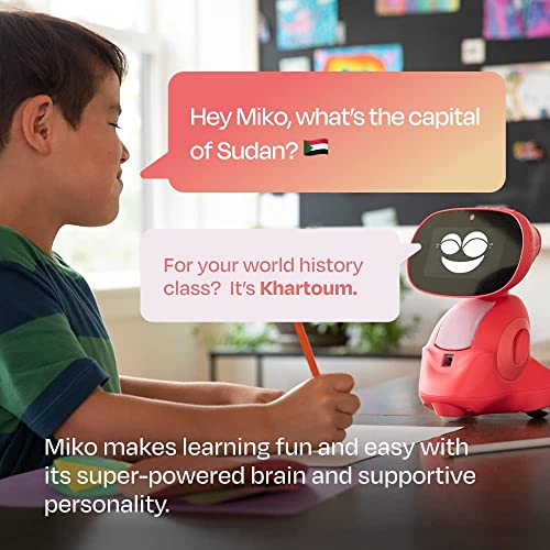 Miko 3: AI-Powered Smart Robot for Kids | STEM Learning & Educational Robot | Interactive Robot with Coding apps + Unlimited Games + programmable | Birthday Gift for Girls & Boys Aged 5-12